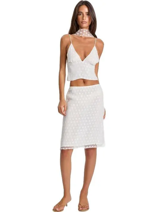 SASHA THERESE Minnie Midi Skirt - White