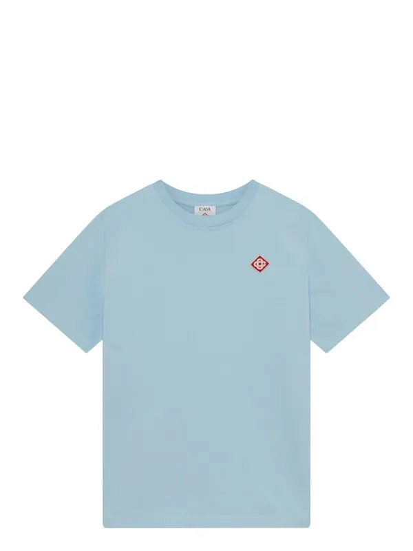 Casablanca Pale Diamond Logo Short Sleeve T-shirt - Blue