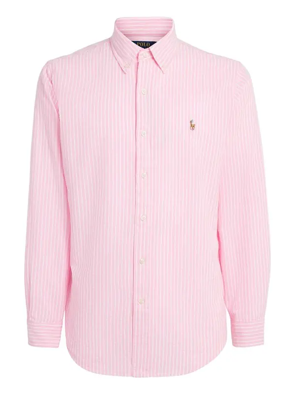 Polo Ralph Lauren Cotton Seersucker Stripe Shirt - Pink