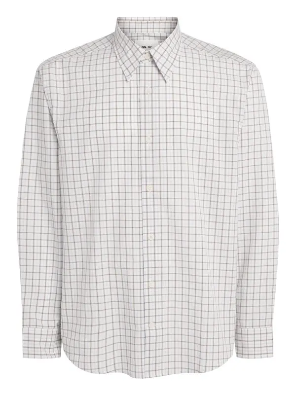 NN.07 Organic Cotton Check Shirt - Blue