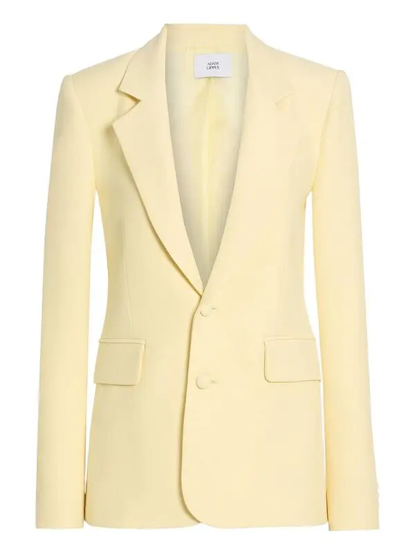 Adam Lippes Wool And Silk-blend Blazer - Yellow