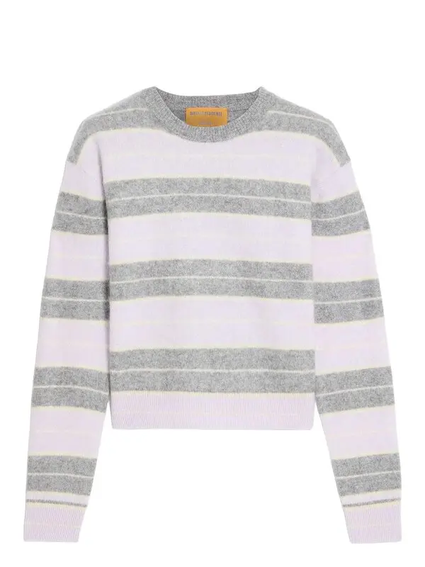 Guest In Residence Grizzly Striped Cashmere Sweater - Lilac