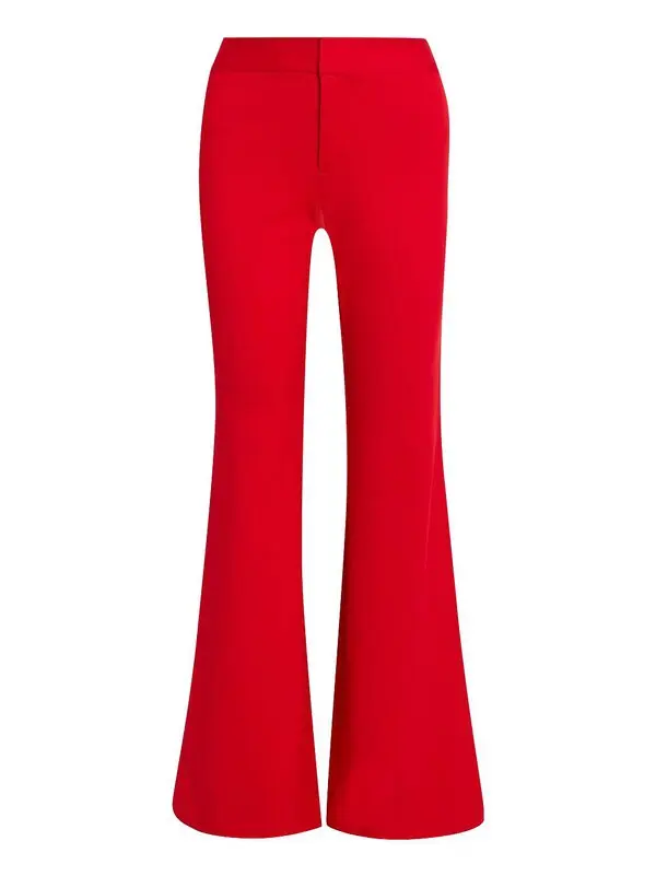 Alice + Olivia Andrew Stretch-cady Bootcut Trousers - Red