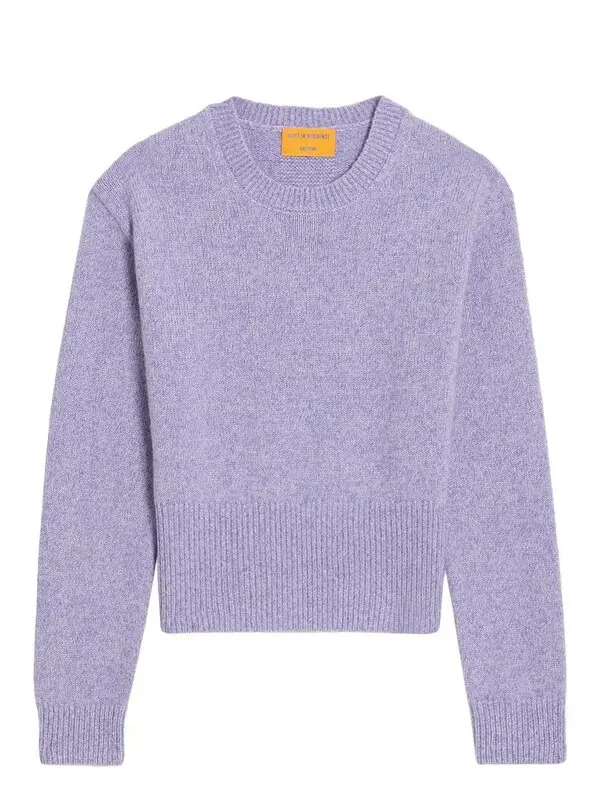 Guest In Residence Alina Mélange Cashmere And Silk-blend Sweater - Lavender
