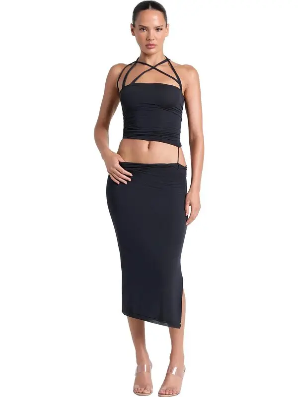 SKIMS Vettese X Sheer Modal Top - Onyx