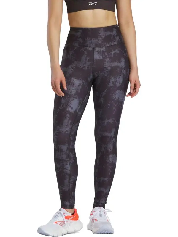 REEBOK High-rise Printed Leggings - Black