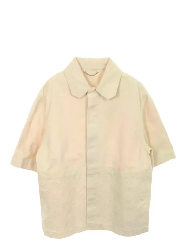 LOUIS VUITTON 2010s Monogram-embossed Shirt - Neutrals