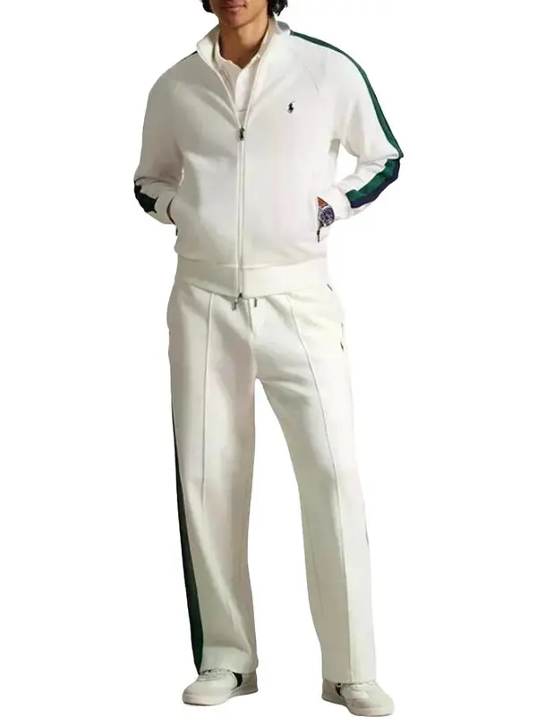 Polo Ralph Lauren Logo Embroidered Side Stripe Track Jacket - White