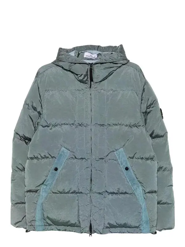Stone Island Padded Hooded Jacket - Blue