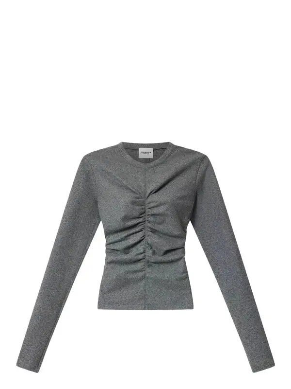 MARANT ETOILE Ruched Long-sleeve Top - Grey