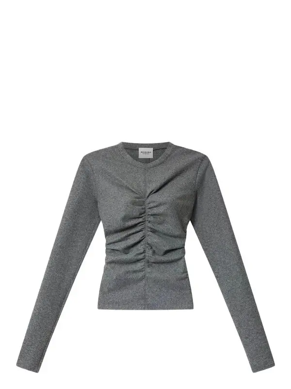 MARANT ETOILE Ruched Long-sleeve Top - Grey