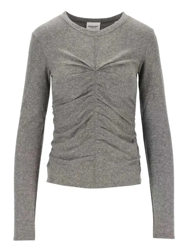 MARANT ETOILE Ruched Long-sleeve Top - Grey
