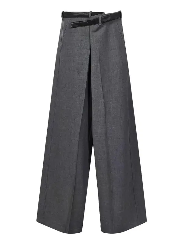 DARKPARK Gaia Belted Palazzo Pants - Grey