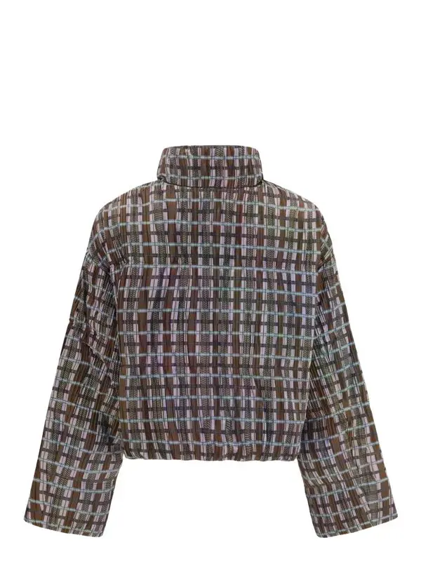 GONGDID DESIGN Padded Jacket With Plaid Pattern - Brown