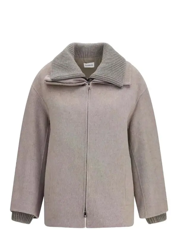 P.a.r.o.s.h Quilted Layered Wool Jacket - Neutrals