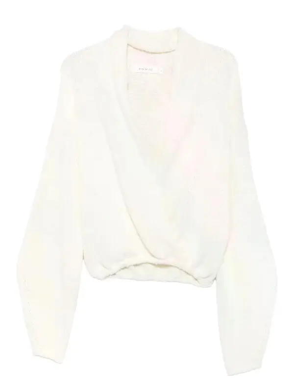 AYA MUSE Kena Wrap Sweater - White