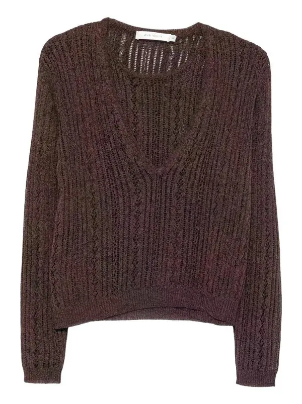 AYA MUSE Zula Double-layer Sweater - Brown