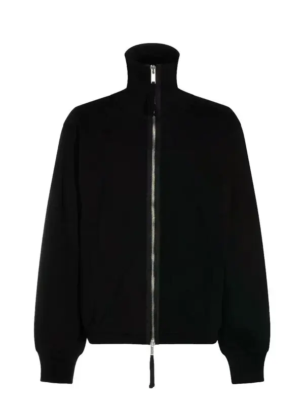 THOM KROM High-neck Zip-up Jacket - Black