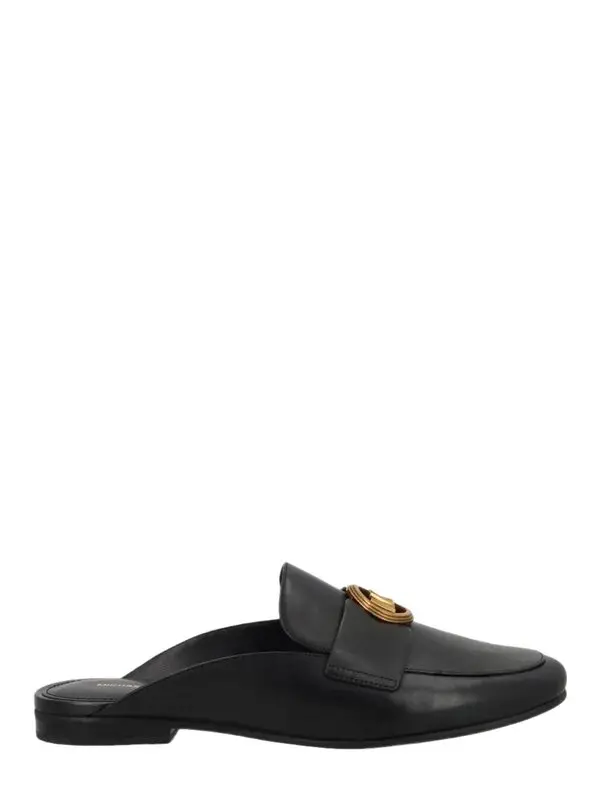 Michael Kors Mckenzie Leather Mules - Black