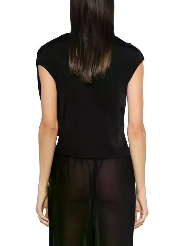 AYA MUSE Nyra Draped Camisole Top - Black