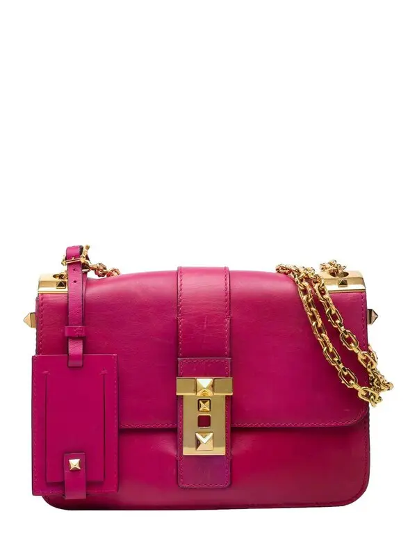 Valentino Garavani Rockstud Flap Shoulder Bag - Pink