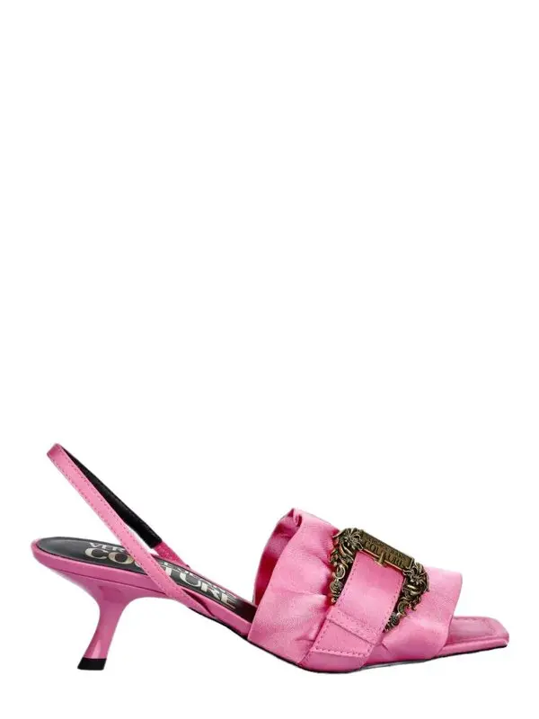 Versace Sandals With Ornate Buckle Detailing - Pink