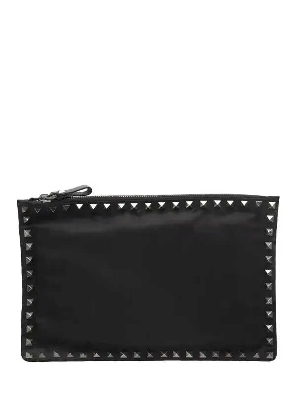 Valentino Garavani Rockstud Zip Pouch Clutch Bag - Black