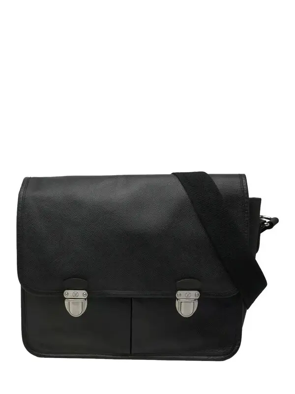 LOUIS VUITTON Taiga Alexei Messenger Crossbody Bag - Black
