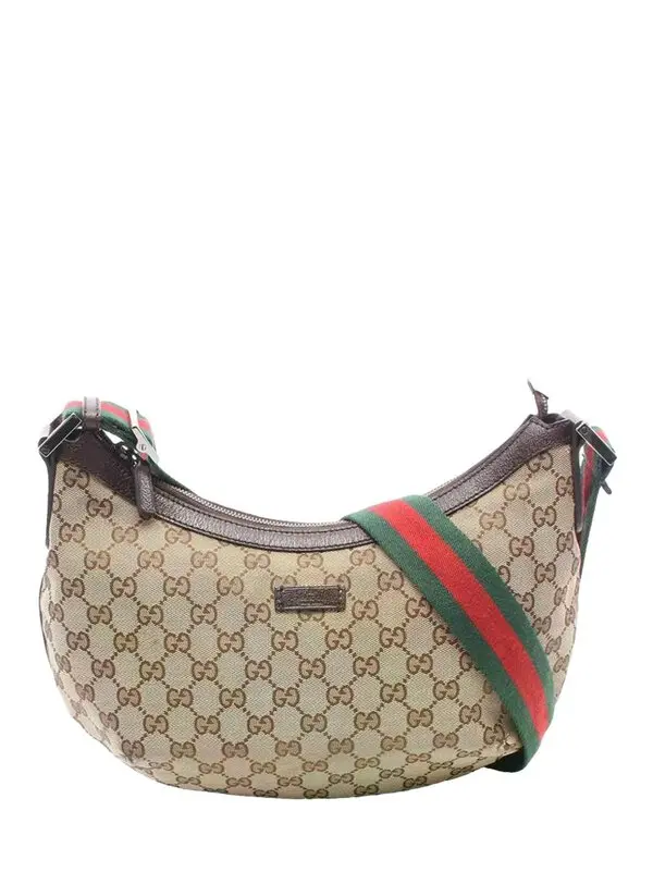 Gucci Gg Canvas Web Crossbody Bag - Neutrals