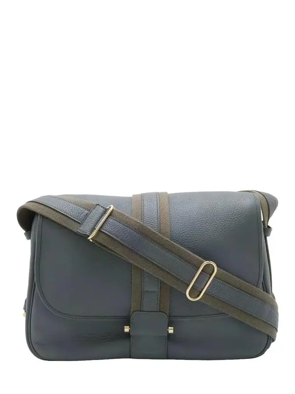 Hermès Clemence Bourlingue Messenger Bag - Blue