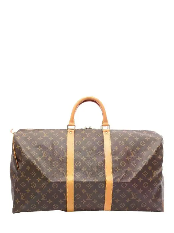 LOUIS VUITTON 1996 Monogram Keepall 55 Travel Bag - Brown