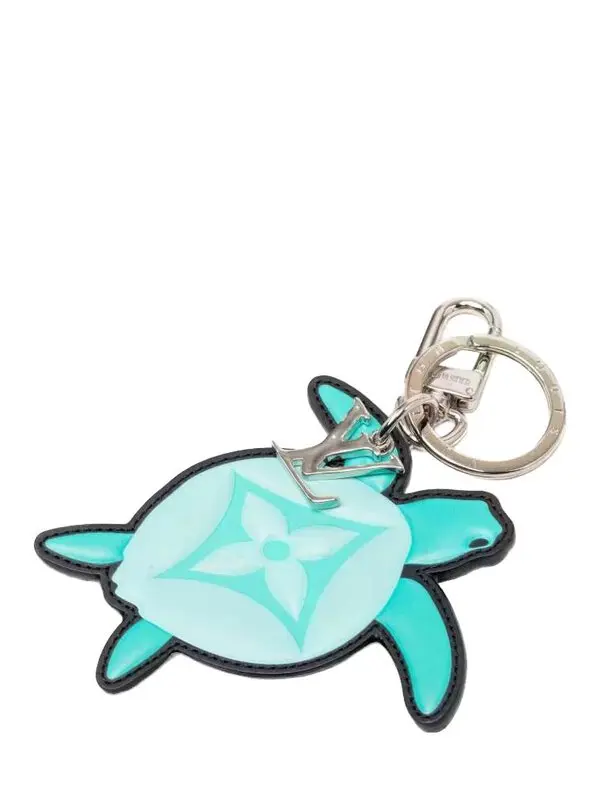 LOUIS VUITTON Monogram Turtle Bag Charm And Key Holder - Blue
