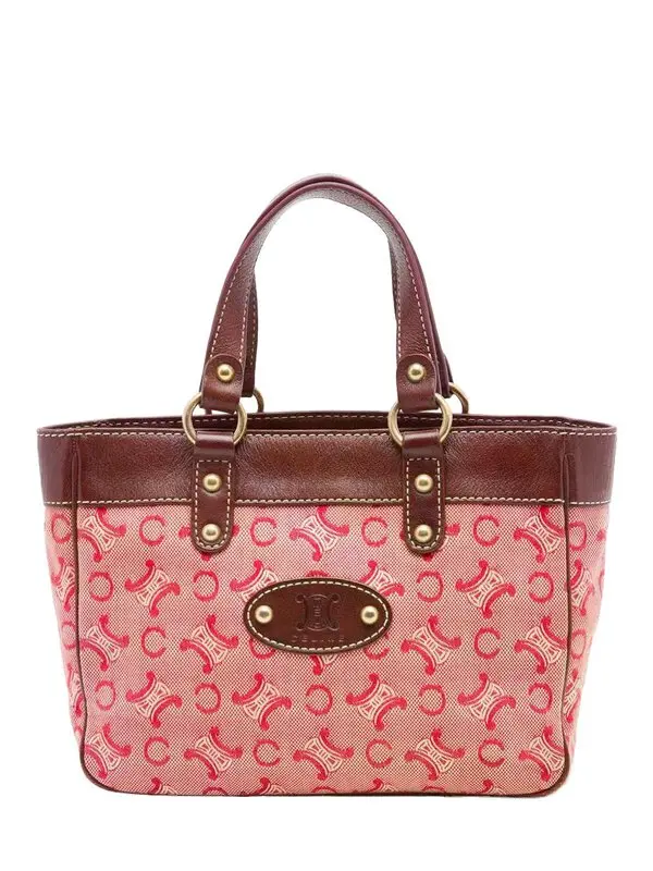 Celine Macadam Canvas Handbag - Red