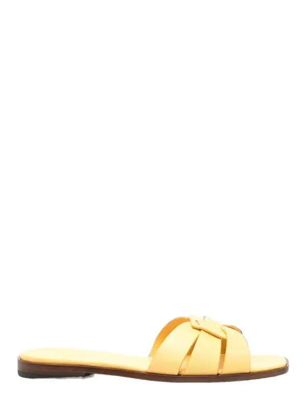 DOUCAL'S Interwoven Leather Sandals - Yellow