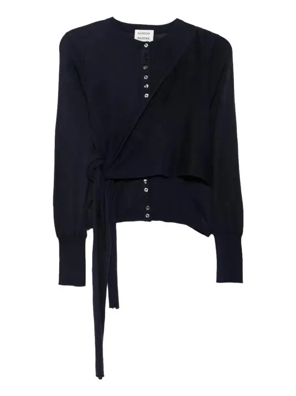 DAMSON MADDER Venna Wrap Cardigan - Black