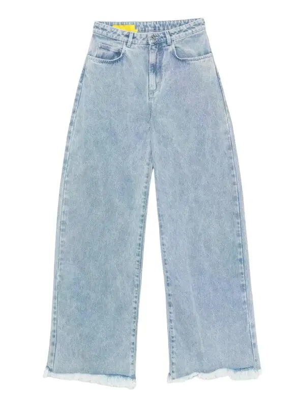 MARQUES' ALMEIDA Raw Edge Wide Leg Jeans - Blue