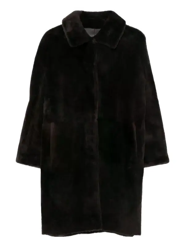 MANZONI 24 Shearling Reversible Coat - Brown