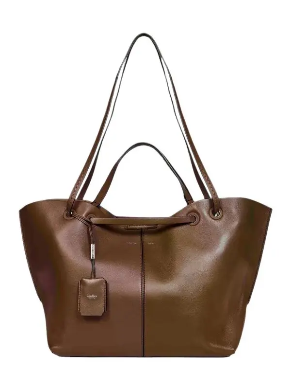 Max Mara Double Nappa Leather Shopper Bag - Brown