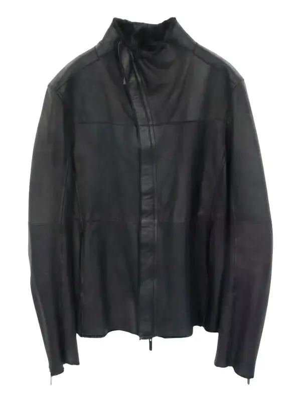 Emporio Armani Reversible Leather And Fur Jacket - Black