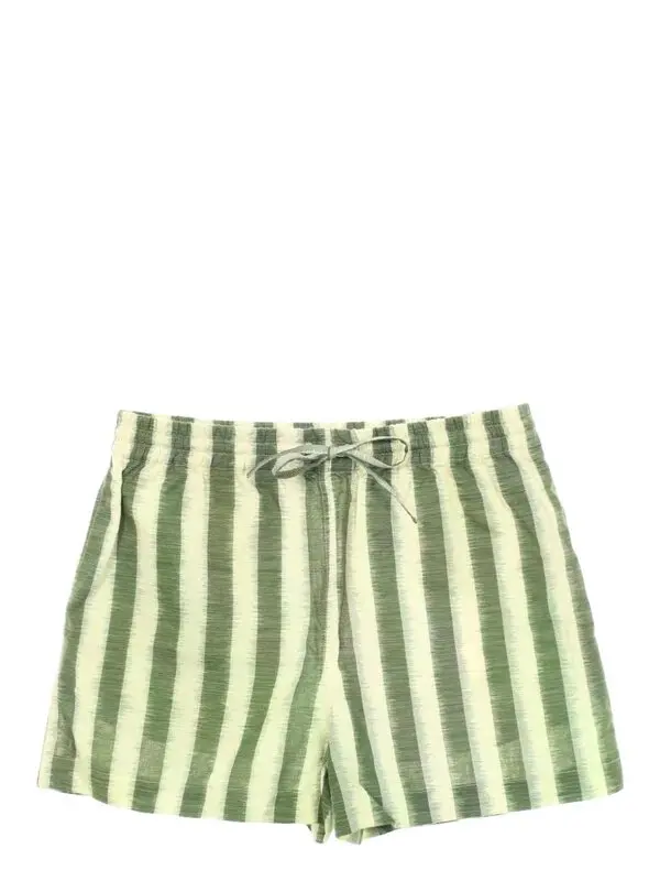 Dior Striped Drawstring Shorts - Green