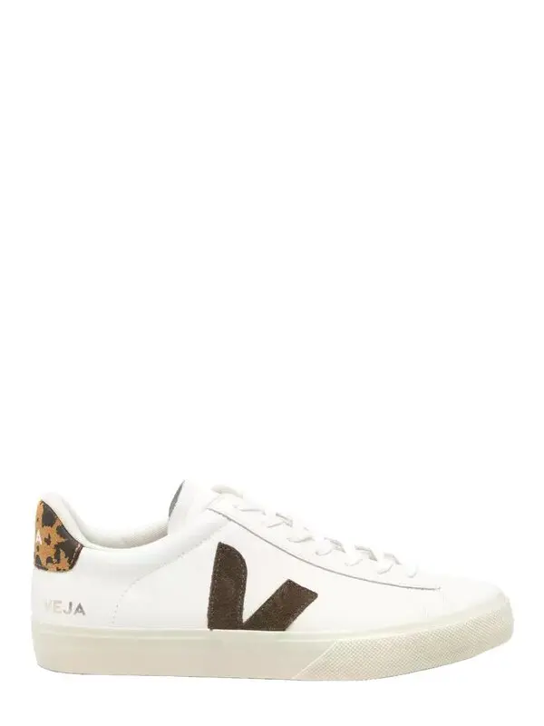 VEJA Campo Animal-print Logo-patch Sneakers - White