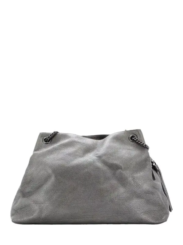 Gucci Soho Chain Strap Leather Large Shoulder Bag - Grey