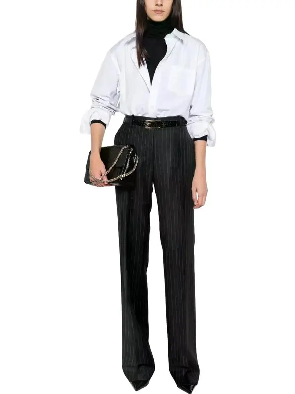 TOM FORD Pinstripe Tailored Trousers - Black