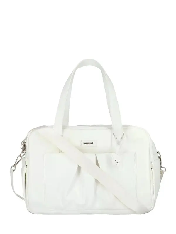 MAYORAL Pleated Logo-patch Satchel Bag - White