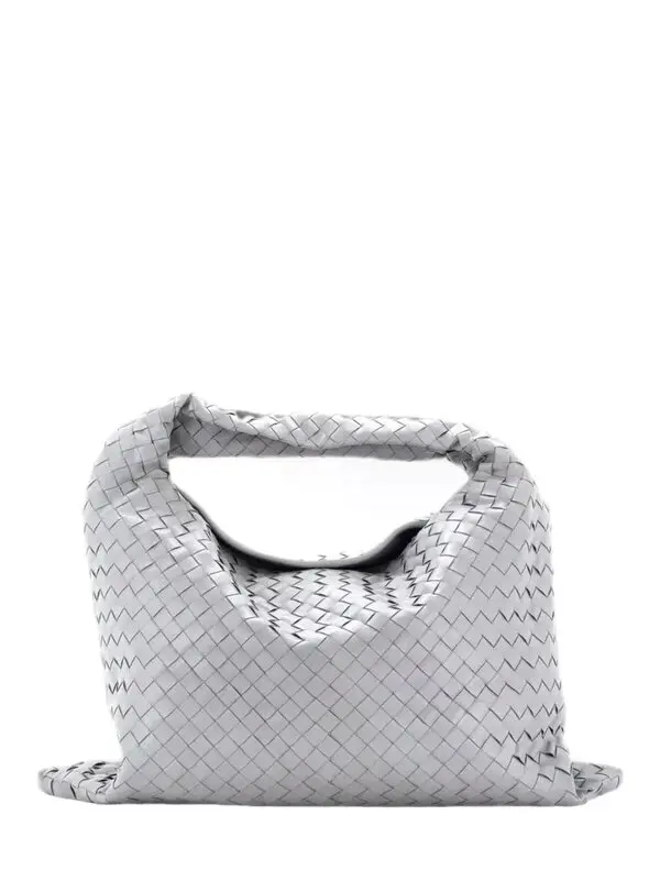 Bottega Veneta Hop Intrecciato Leather Large Hobo Bag - Grey