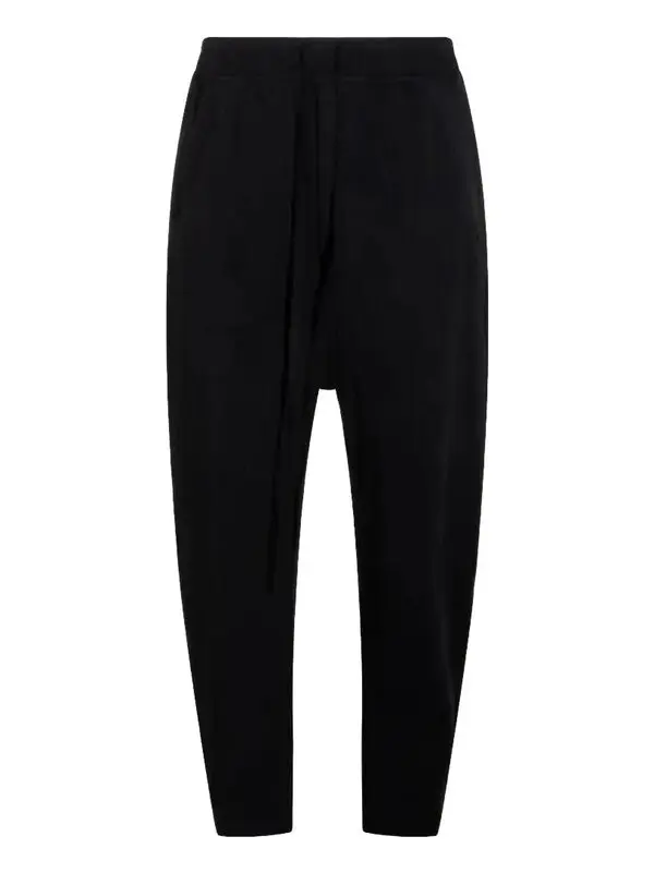 THOM KROM Drawstring-fastening Dropped-crotch Trousers - Black