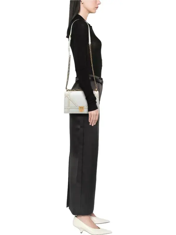 Dior Diorama Flap Crossbody Bag - White