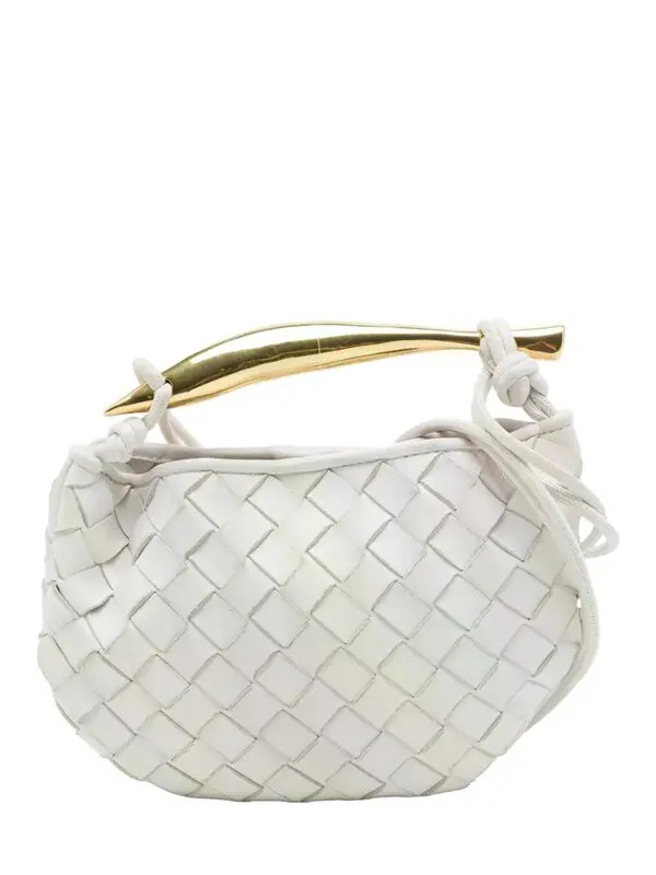 Bottega Veneta Mini Nappa Intrecciato Sardine Satchel - White