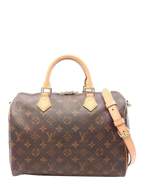 LOUIS VUITTON Monogram Speedy Bandouliere 30 Satchel - Brown
