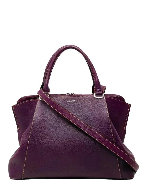 Cartier Leather Satchel - Purple